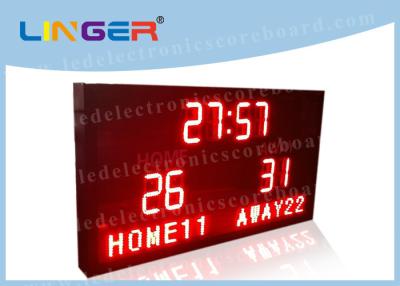 China 1m x 2m Semi-Outdoor LED Electronic Scoreboard with 200mm Red Digits and Wireless Control for sale