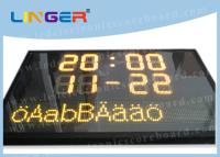 China LED Electronic Scoreboard 12 Inch Yellow Display with Wireless Computer Software Controller for Football Netball for sale