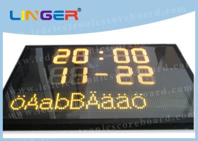 China LED Electronic Scoreboard 12 Inch Yellow Display with Wireless Computer Software Controller for Football Netball for sale