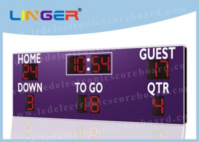 China 12 Inch Red LED Wireless Football Scoreboard 300mm 3.3x6.6ft American Football Club for sale