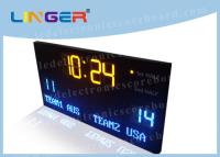 China Blue Team name and Yellow Digits Led Electronic Scoreboard From Front Maintance for sale