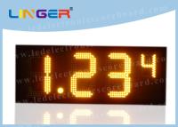 China Amber Single Color Digital Gas Price Sign 400x900mm with IR Remote, 100000 Hours LED Life, IP65 Waterproof for sale