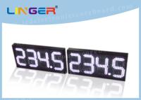 China 12 Inch White LED Gas Station Price Sign - Double Sided 3-Line Display, 5000cd/m² Brightness, IP65 Waterproof for sale