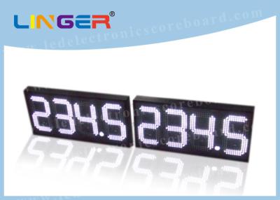 China 12 Inch White LED Gas Station Price Sign - Double Sided 3-Line Display, 5000cd/m² Brightness, IP65 Waterproof for sale