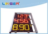 China 16 Inch LED Gas Price Sign 580mm x 1500mm x 100mm Red Yellow Display for Gas Stations for sale