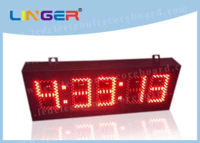 China 150mm Digit Height LED Countdown Timer 8 88 88 Format Red Display Iron Cabinet for sale