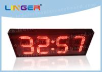 China 12/24 Hour Red LED Digital Clock 370×1010×100mm with 5000cd/m² Brightness and 100,000 Hour Lifespan for sale