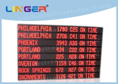 China Single Red Color LED Scrolling Message Board - 8 Lines Display, 4500cd/m² Brightness, IP65 Waterproof Rating for sale