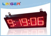 China 6-Inch Red LED Digital Clock with Seconds Display - 300x850x100mm, IP65 Waterproof, 5000cd/m² Brightness for sale