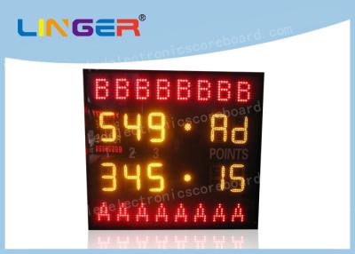 China 8 Inch Digit Height LED Electronic Scoreboard for Indoor Tennis Red Yellow Display for sale