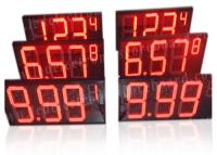 China 20 Inch Digital LED Gas Price Sign with 5000cd/m² Brightness and IP65 Rating for Outdoor Fuel Stations for sale