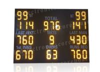 China 12-Inch Amber LED Cricket Scoreboard with Waterproof Steel Frame - 5.9ft x 9.8ft Display, 250m View Distance for sale