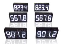 China White LED Gas Price Sign 300x630x100mm with IR Remote, 5000cd/m² Brightness, IP65 Waterproof Rating for sale