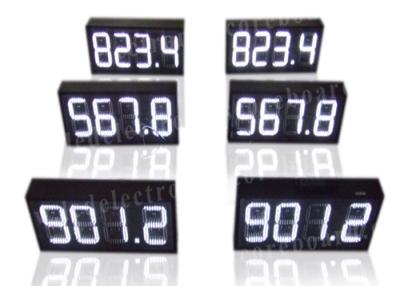 China White LED Gas Price Sign 300x630x100mm with IR Remote, 5000cd/m² Brightness, IP65 Waterproof Rating for sale