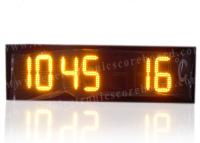 China 4-Digit Yellow LED Digital Clock with Temperature Display - 8