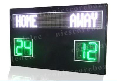 China LED Football Scoreboard 12 Inch Green Digits 110V 240V Iron Frame Outdoor for sale