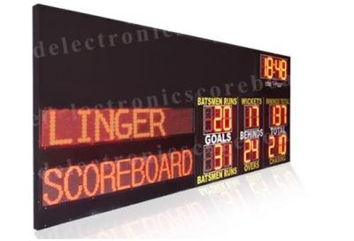 China Multi-Function LED Electronic Scoreboard 400mm Red Display 110V-240V for AFL Cricket Outdoor for sale