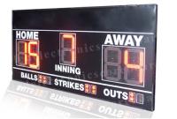 China Electronic 7-Segment LED Baseball Scoreboard with 20-inch Digits and 5000mcd Brightness for Outdoor Sports for sale