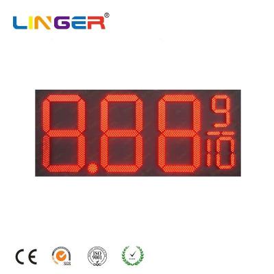 China 16 Inch LED Digital Natural Gas Price Sign Pylon Billboard Outdoor 110-240V IP65 for sale
