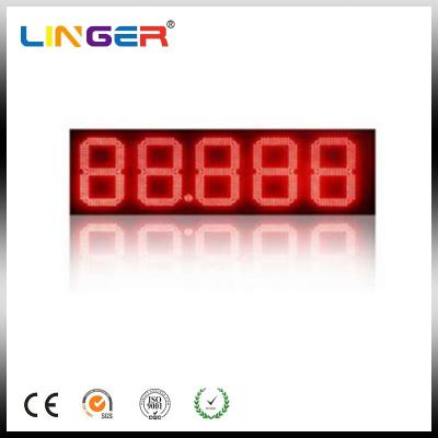 China Digit LED Gas Price Sign 10 Inch 110V 240V Outdoor Petrol Price Pylon Display Board for sale