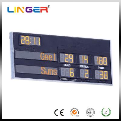 China Stadium Outdoor LED Soccer Scoreboard 300mm Digit Height with CE/ROHS Certification and 800m Wireless Control for sale