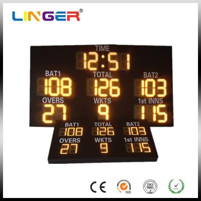 China High Resolution Electronic Cricket Scoreboard with 8-16 Inch LED Digits, 7500cd/m² Brightness & 2-Year Warranty for sale