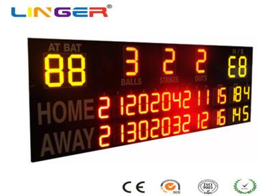 China Outdoor UV Protection LED Baseball Scoreboard with 12/20 Inch Digits, 7500cd/m² Brightness, and Wireless Control for sale