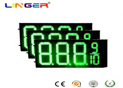 China IP54 Waterproof RF Controller LED Gas Station Price Sign 12 Inch Green 110-240V for sale