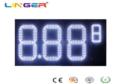 China Outdoor Roadside Gas Station LED Price Sign 16 inch 400mm Digit Cold White CE RoHS Approved for sale