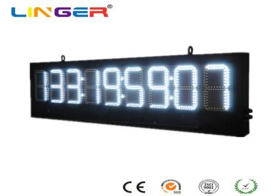 China Ultra Thin LED Digital Clock 8 Inch Digit Height 110-240V AC for Indoor Outdoor for sale