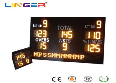 China Custom LED Cricket Scoreboard with 200mm Amber Digits and Mini Repeater - 1200mm×2000mm Outdoor Display for sale