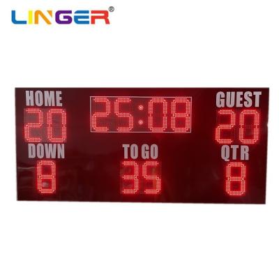 China American Football Scoreboard 4-30 Inch LED Main Clock Score Down Togo Qtr for sale