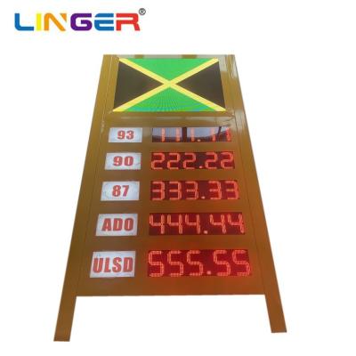 China Outdoor Column Gas Price Sign with Full Color LED Display 10 inch Digit DC5V for sale