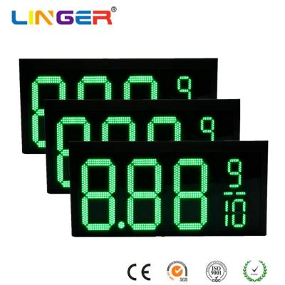 China Custom LED Gas Price Sign Outdoor Weatherproof IP67 6-30 Inch Digits AC110-220V for sale