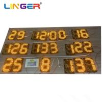 China 10inch 254mm Yellow Color LED Electronic Scoreboard Components Without Iron Frame for Custom Installation for sale
