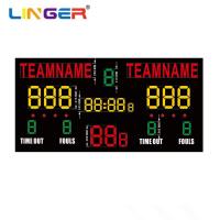 China 3.4m x 1.7m Premium Basketball Scoreboard with Editable Club Name 10-16 inch LED Digits for sale