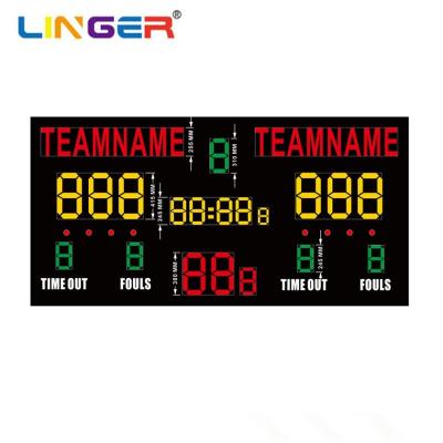 China 3.4m x 1.7m Premium Basketball Scoreboard with Editable Club Name 10-16 inch LED Digits for sale