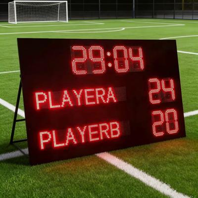 China 12-Inch Digit Height Futsal Scoreboard in Red Color for sale