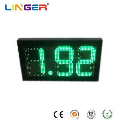 China Green LED Gas Price Sign 8.88 10 Inch Digits USA Market Outdoor Digital Display for sale