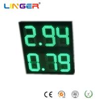 China 10 Inch 8.88 Format LED Gas Price Sign Pure Green 110-240V for Gas Station for sale