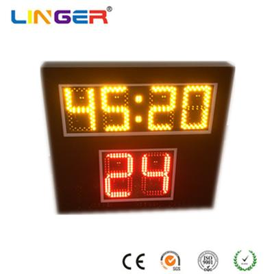China LED Digital Basketball Shot Clock 545x600x90mm 6 Inch 150mm Red Yellow Display for sale
