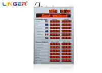 China Aluminum Frame Indoor LED Exchange Rate Display Board 75cm x 90cm with 12 Rows 2 Columns and 100,000 Hour Lifespan for sale