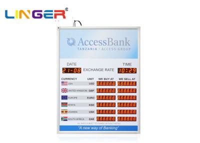China LED Currency Exchange Board 65x70cm with 2.54cm Red Digits - Bank Display for Iraq Nigeria Markets for sale