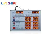 China LED Currency Exchange Rate Display Board 60x100cm with Time & Date Functions - 100,000 Hour Lifespan Red LED for sale