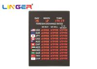 China Linger ERDB-90L120H-R LED Exchange Rate Display Board 900x1200mm with 11 Rows Red LED Digits for sale