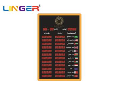 China Standard Model Electronic LED Exchange Rate Display Panel Board 60x135cm with 100,000 Hour Lifespan and Arabic Language Support for sale