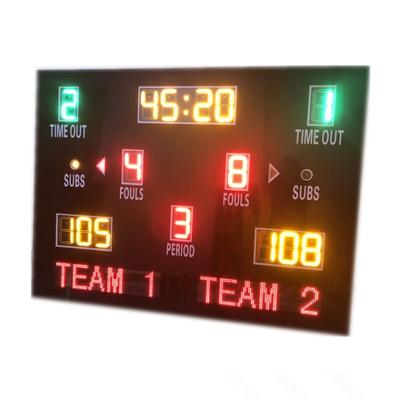 China LED Basketball Scoreboard with 8 Inch Digits and Team Name Display - 200mm Characters, 7500cd/m² Brightness for sale