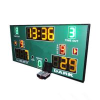 China 3 Colors LED Basketball Scoreboard 15 Digits Wireless PC Software Controller 300m View Distance for sale