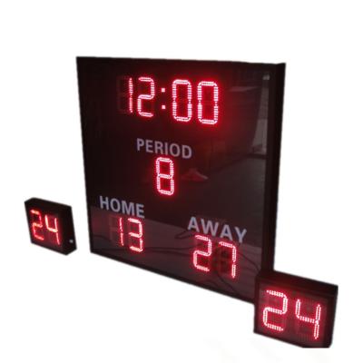 China Tabletop LED Basketball Scoreboard 8 Inch Red Digits Shot Clock Outdoor Shock Resistance for sale