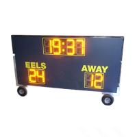 China Yellow LED Football Stadium Scoreboard 12 Inch Digit 90x160cm for Soccer Rugby for sale